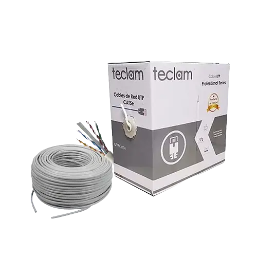 CABLE UTP INTERIOR CAT5E 70 COBRE 30 AL BLANCO – Teclam – DigitalMind