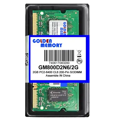 MEMORIA RAM DDR2 2GB / 800MHZ / PC-6400 / SODIMM / GOLDEN / LAPTOP